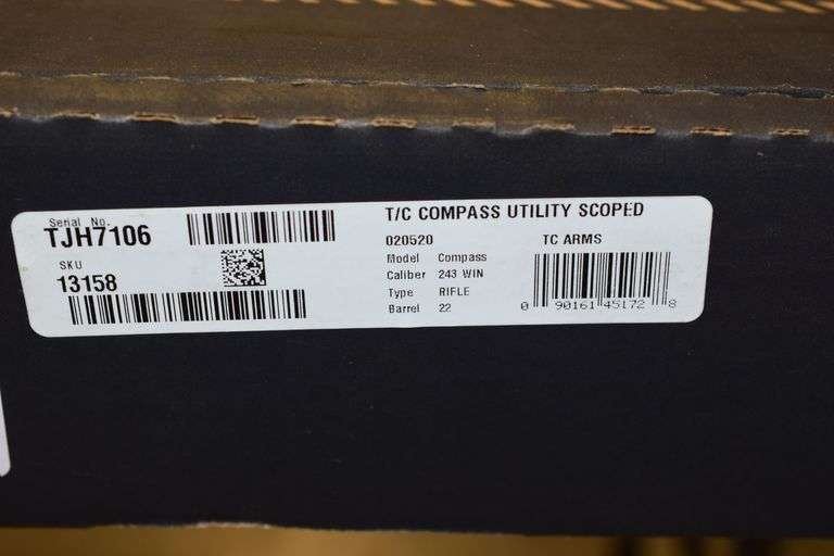 Thompson Center Mod Compass Utility Cal .243 Win Tasco 3-9x Scope ...