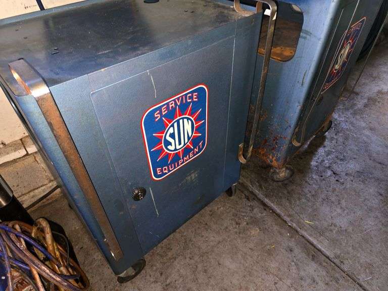 Two Sun Service Equipment metal rolling cabinets - Kaufman Realty ...