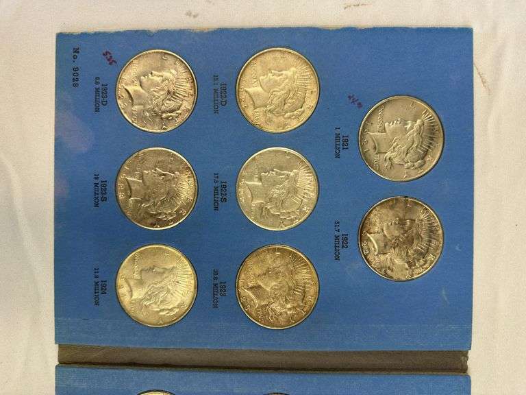 Peace Dollar Collection Complete. 1921 thru 1935-S - Kaufman Realty ...