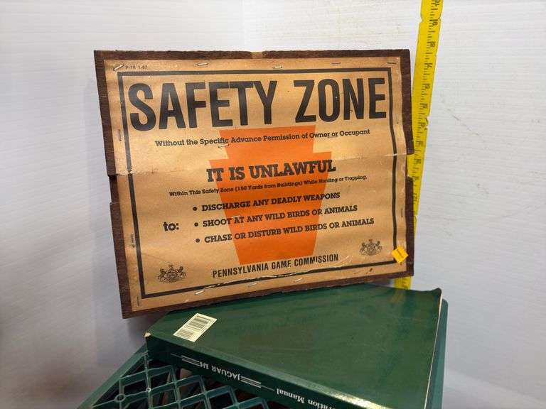 Safety Zone Sign - Kaufman Realty & Auctions