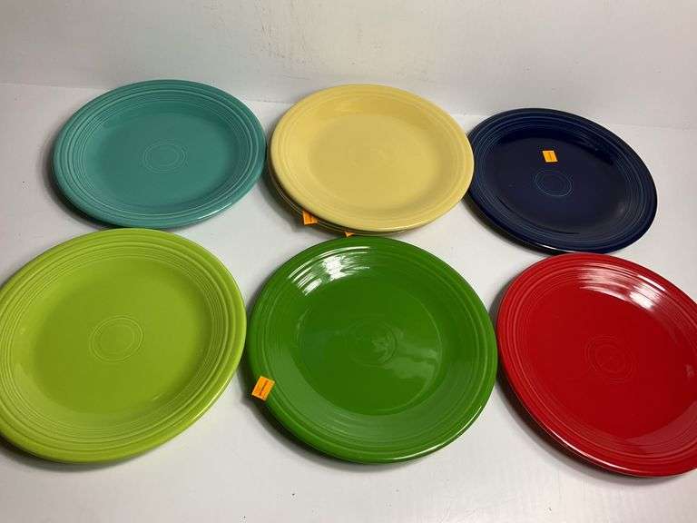 (8) Fiesta Ware Plates - Kaufman Realty & Auctions