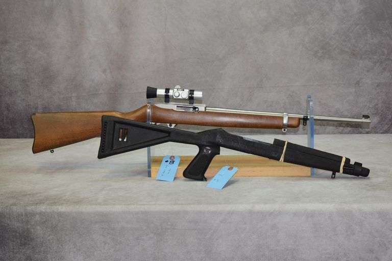 Ruger Mod 10-22 Cal .22 LR One-V Red Dot Scope - Kaufman Realty & Auctions