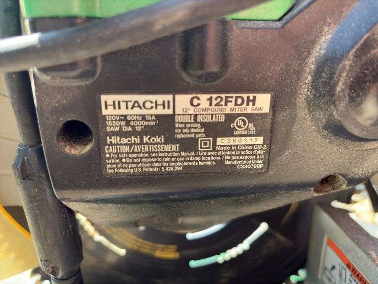 Hitachi C12FDH dual compound miter saw - works - Kaufman Realty & Auctions