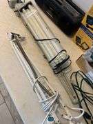 Wall spot lights w/ sensors, misc lights & light bulbs, radio, ect ...