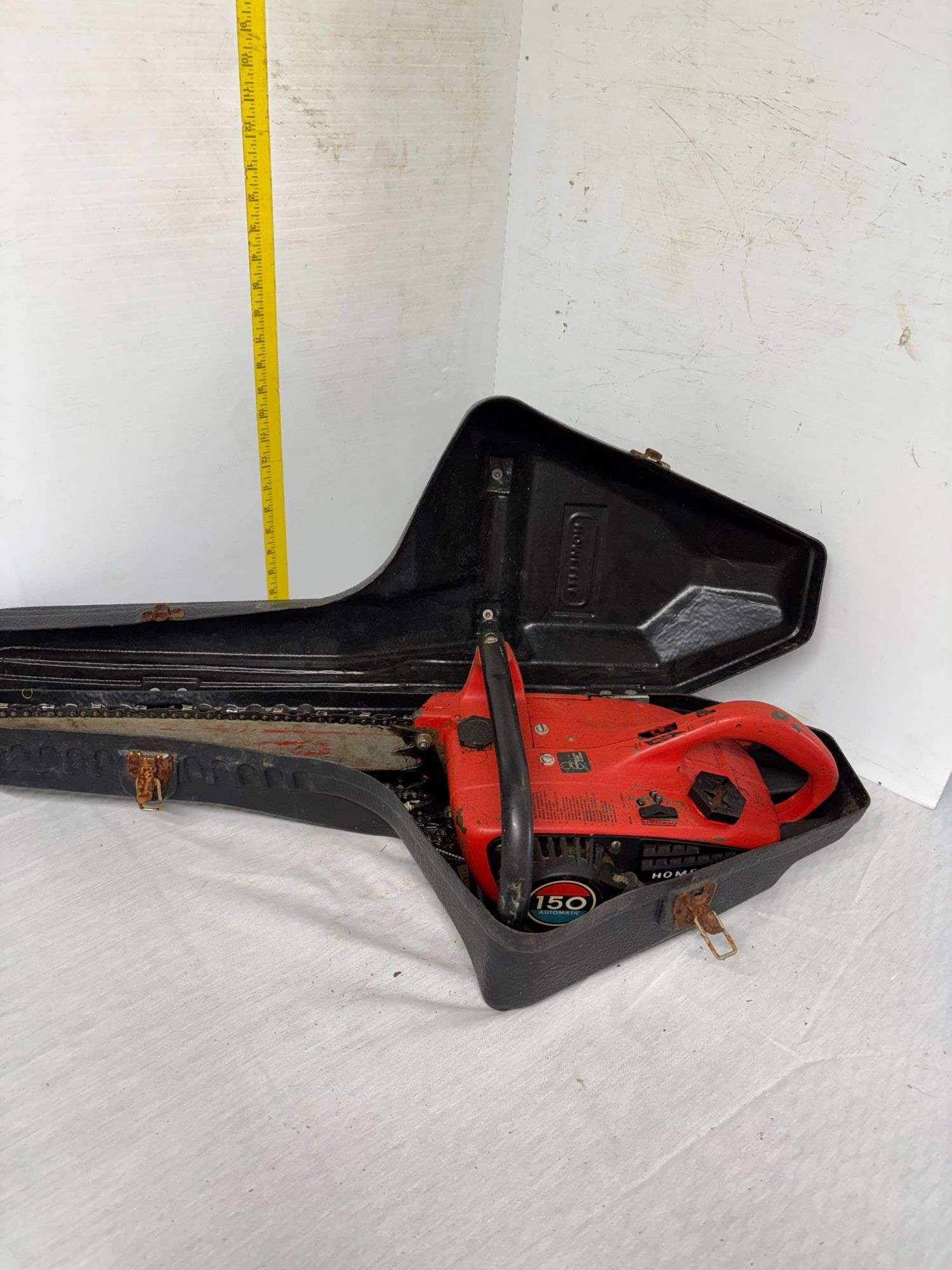 Vintage Homelite 150 Gas Chainsaw with Case - Kaufman Realty & Auctions