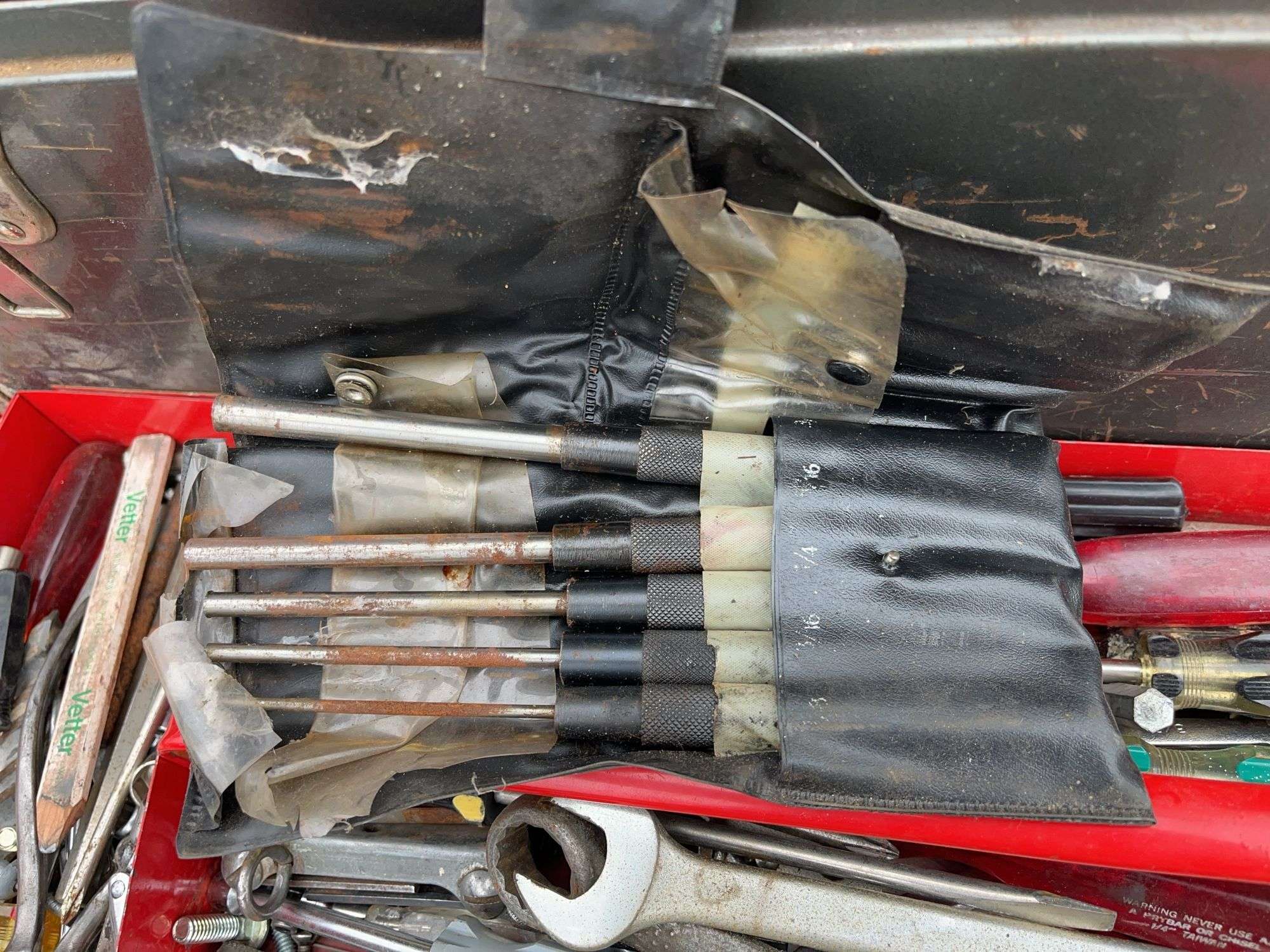 Toolbox with Wrenches, Screwdrivers, Etc. - Kaufman Realty & Auctions