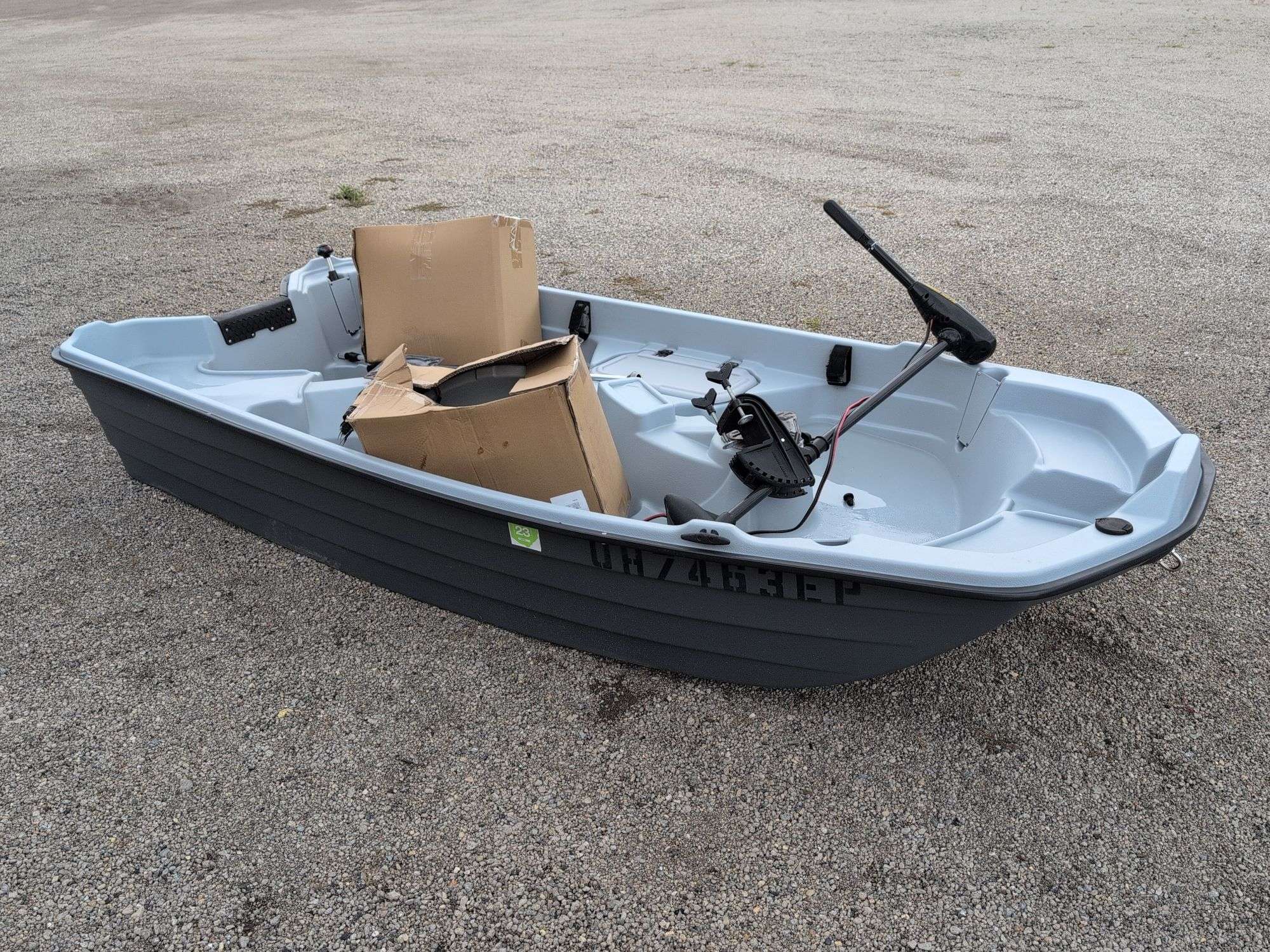 10' plastic fishing boat with outboard motor - OH7463EP - good ...