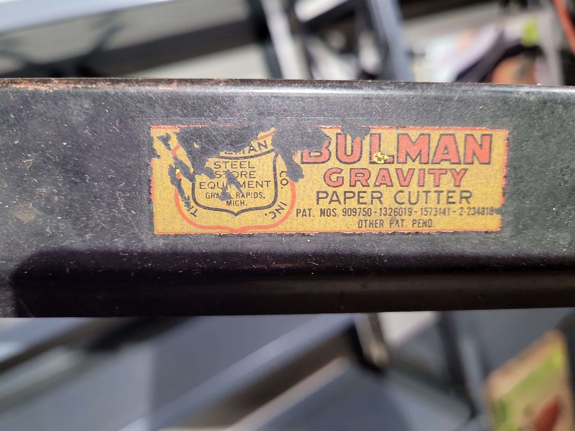EARLY WALL MOUNTED PAPER CUTTER - Kaufman Realty & Auctions
