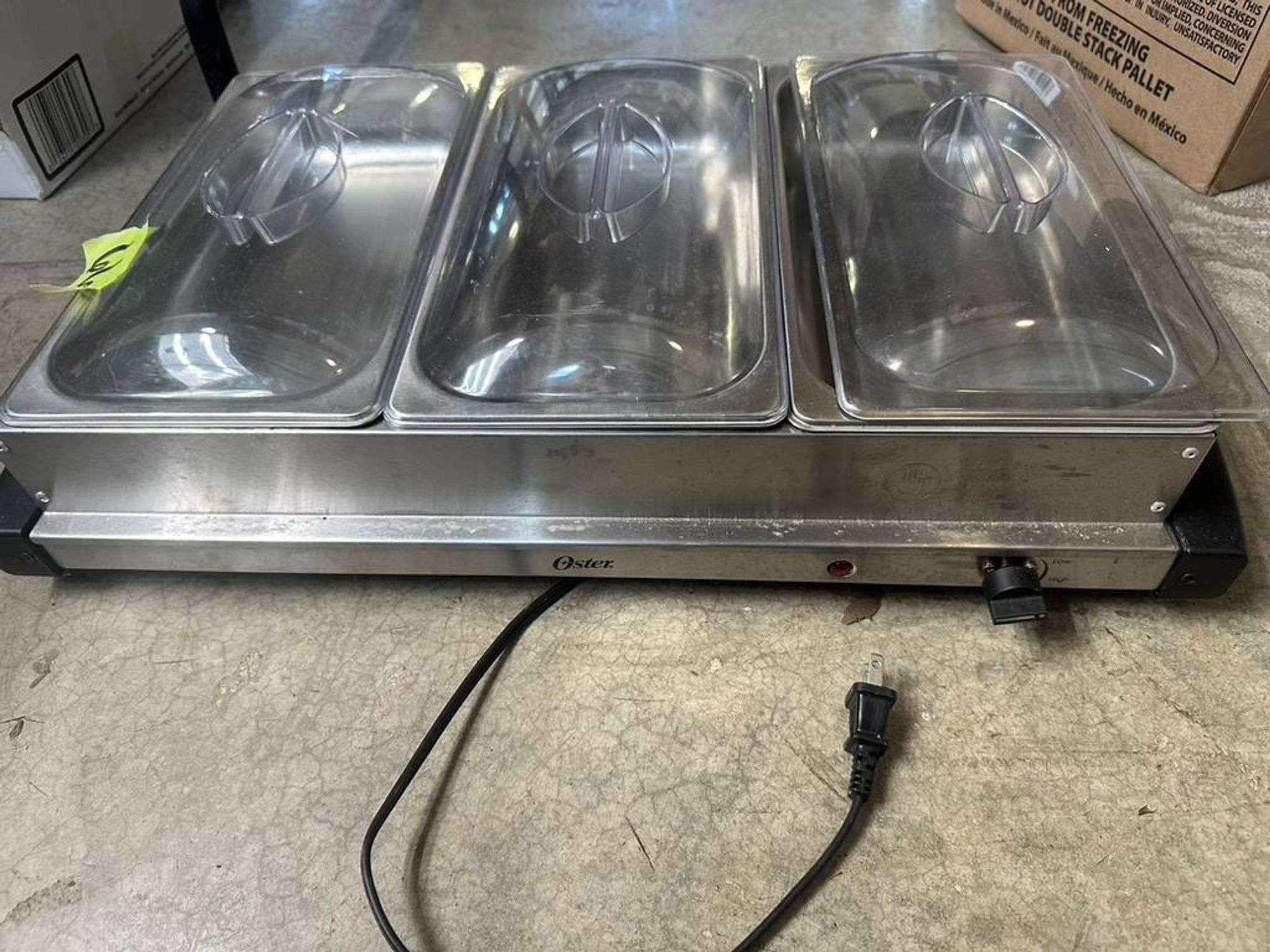 Oster Buffet Server with Three Stainless Steel Trays and Lids - Kaufman ...