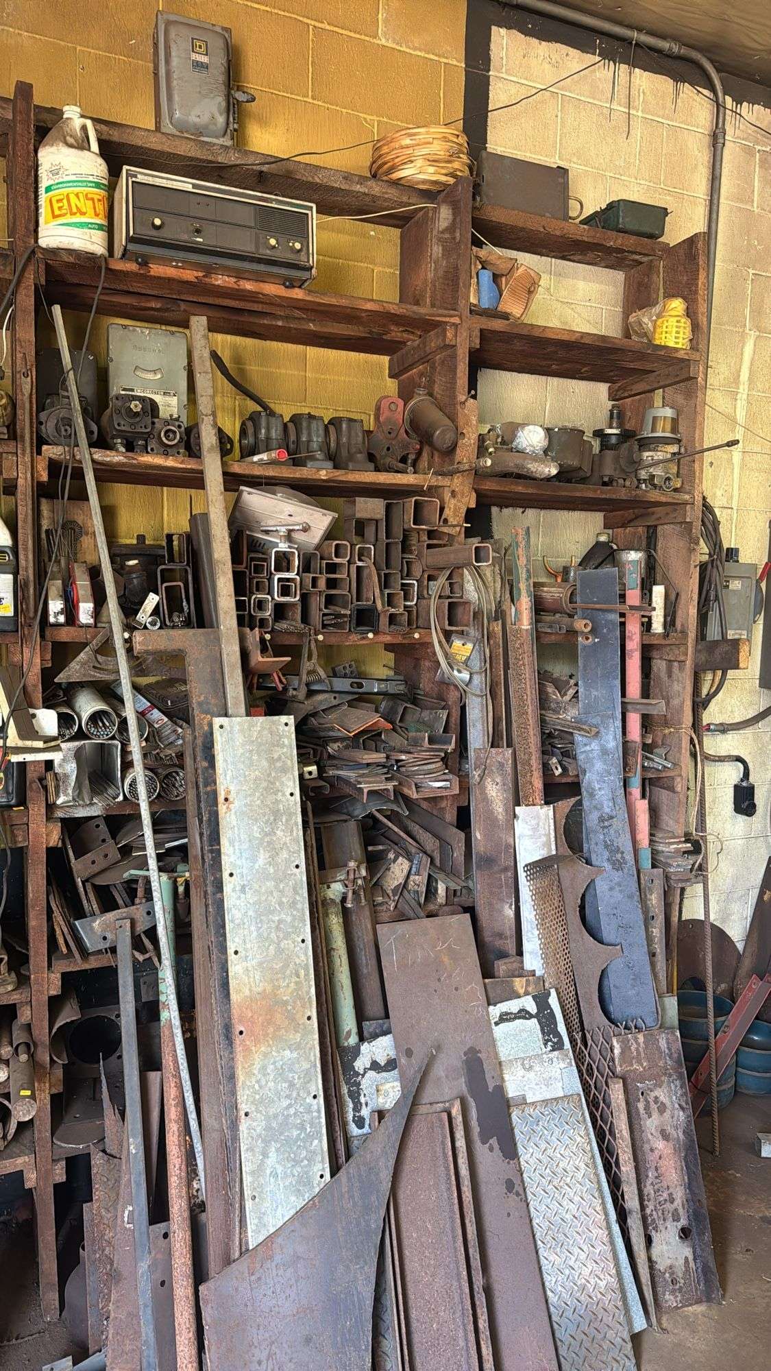 Contents of Two Shelves: Welding Rods, Scrap - Kaufman Realty & Auctions