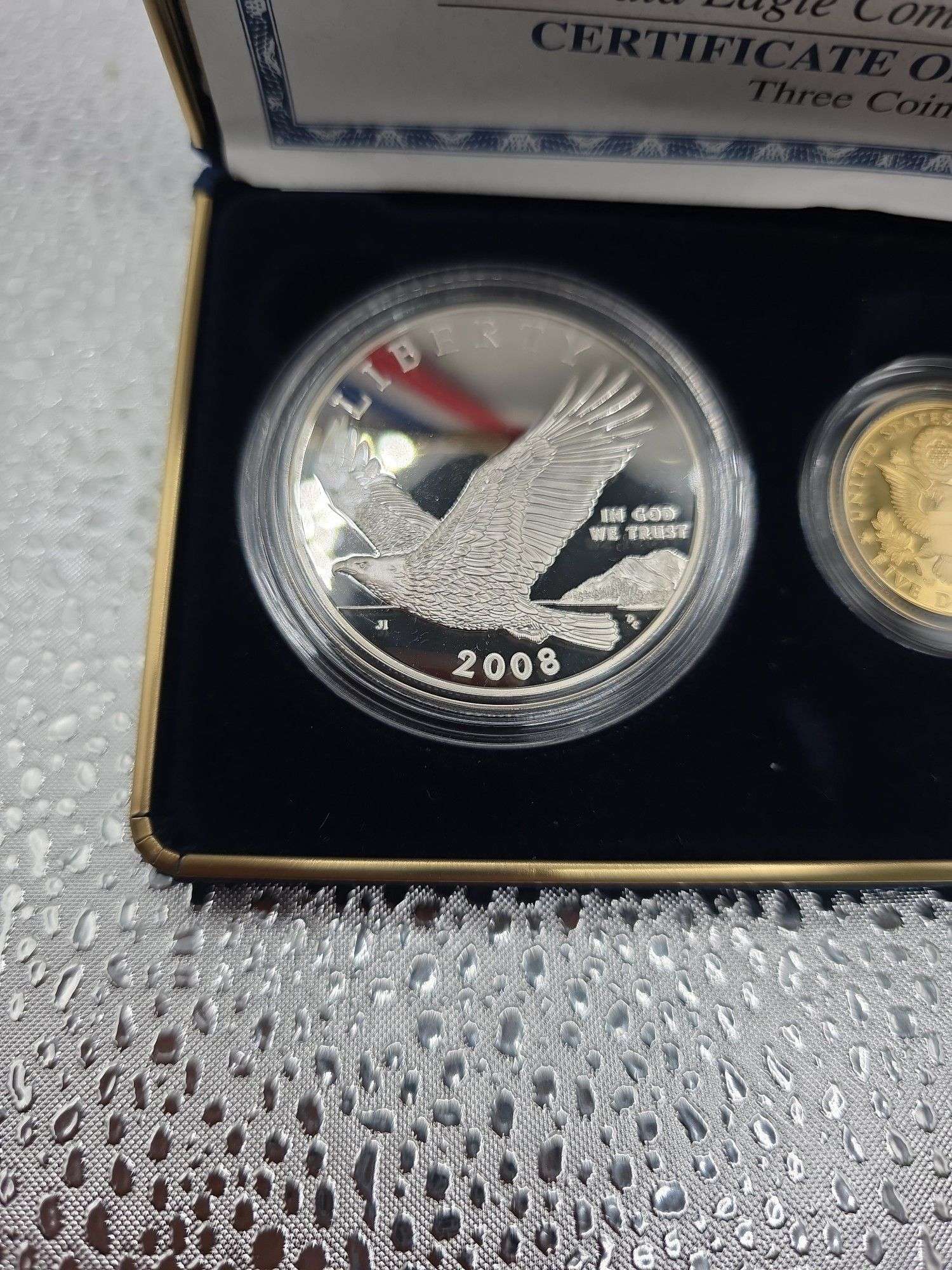 2008 Bald Eagle Commemorative Three Coin Proof Set ( $5 Gold Piece ...