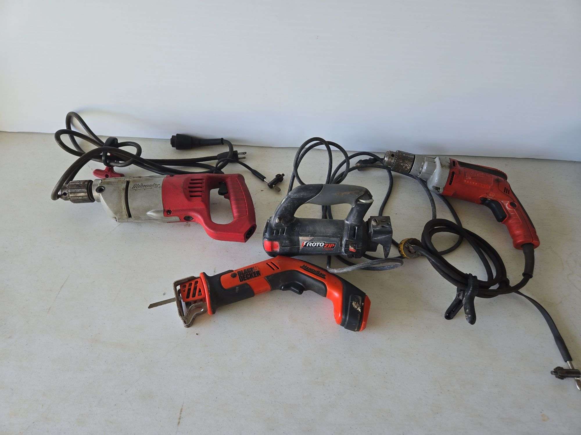 Milwaukee heavy duty electric drills, Roto Zip, handisaw - Kaufman ...