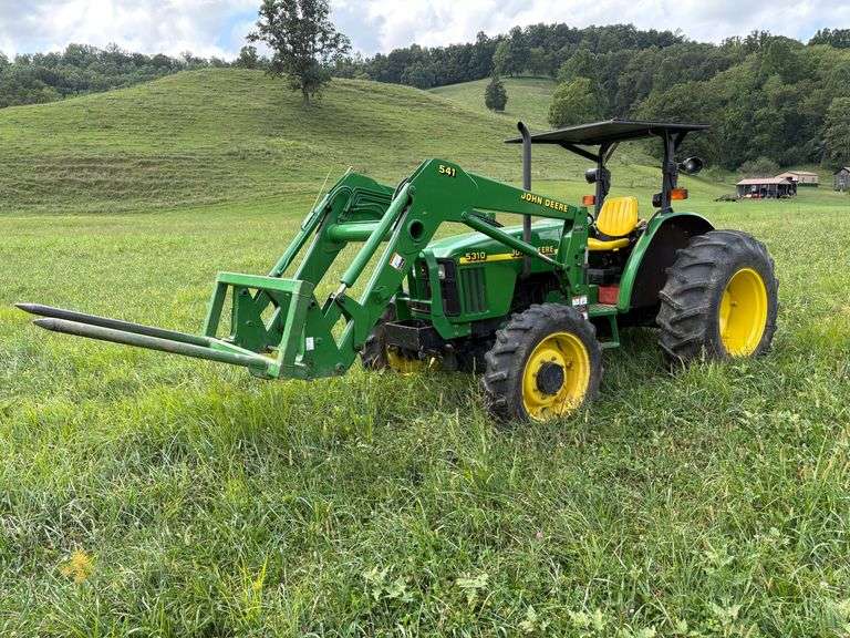 5310 John Deere Tractor With Loader, Bucket and Forks - Kaufman Realty ...