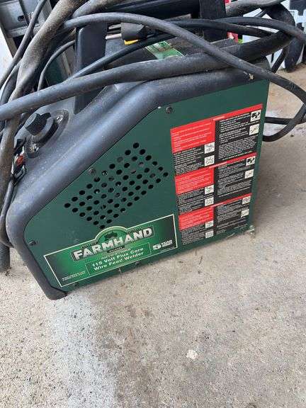 Farmhand Wire Feed Welder and Rods - Kaufman Realty & Auctions