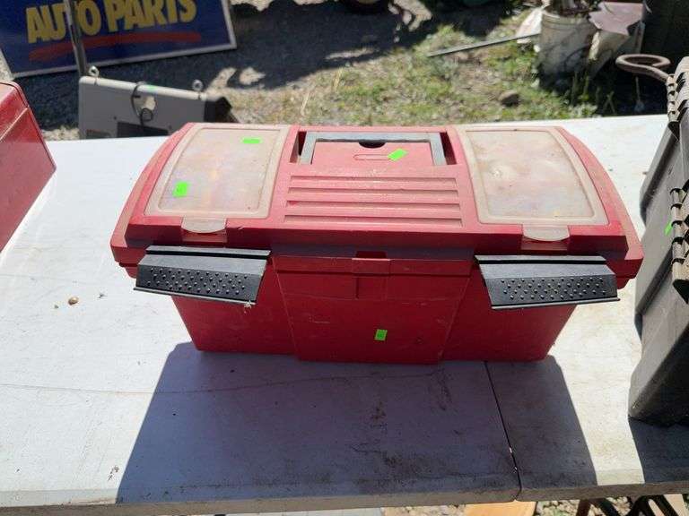 2 Plastic Tool Boxes with contents - Kaufman Realty & Auctions
