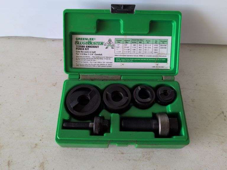 Greenlee knockout punch set- 7235BB - Kaufman Realty & Auctions
