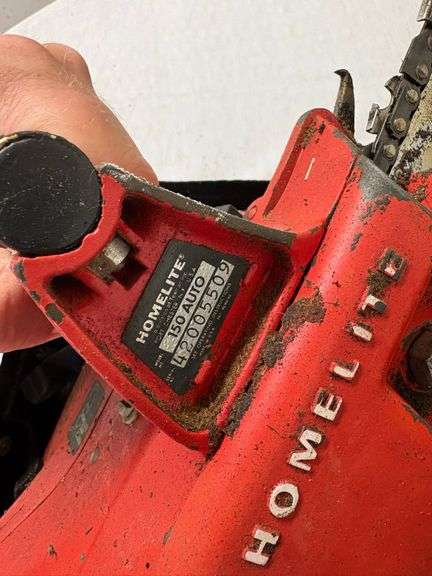 Vintage Homelite 150 Gas Chainsaw with Case - Kaufman Realty & Auctions