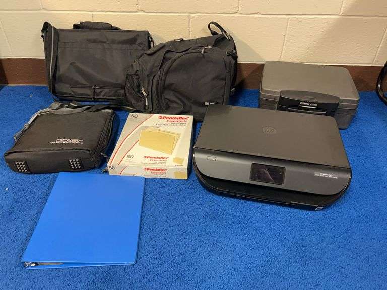 Sentry safe, HP printer, briefcase, & more - Kaufman Realty & Auctions