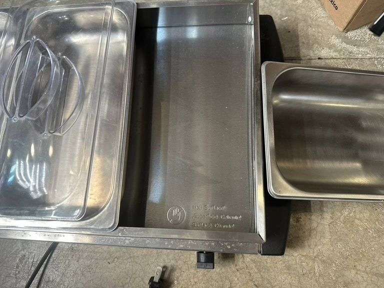 Oster Buffet Server with Three Stainless Steel Trays and Lids - Kaufman ...
