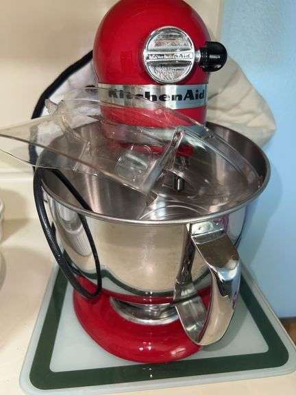 Red KitchenAid Mixer - Kaufman Realty & Auctions