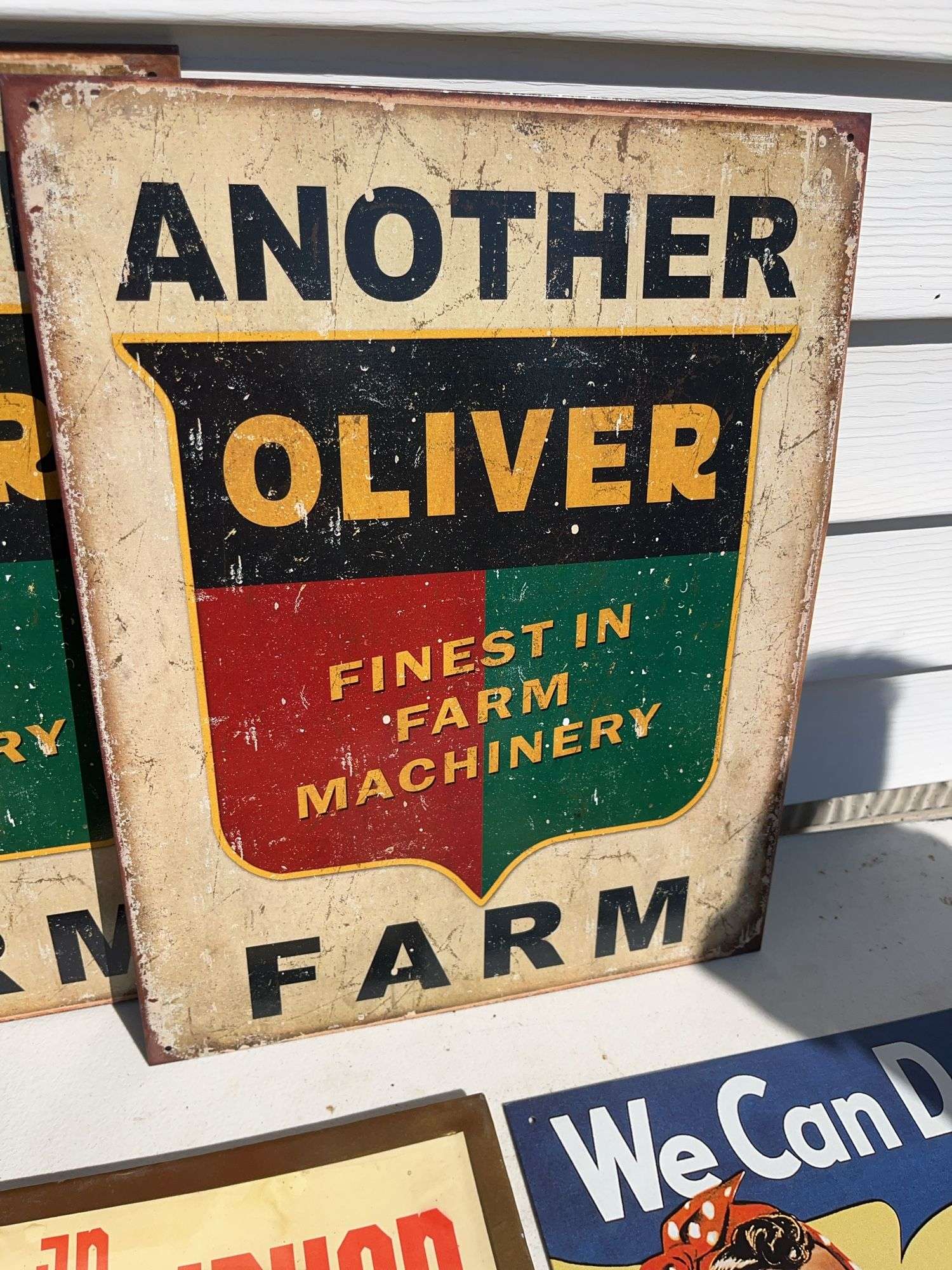 4 old advertising signs - Kaufman Realty & Auctions