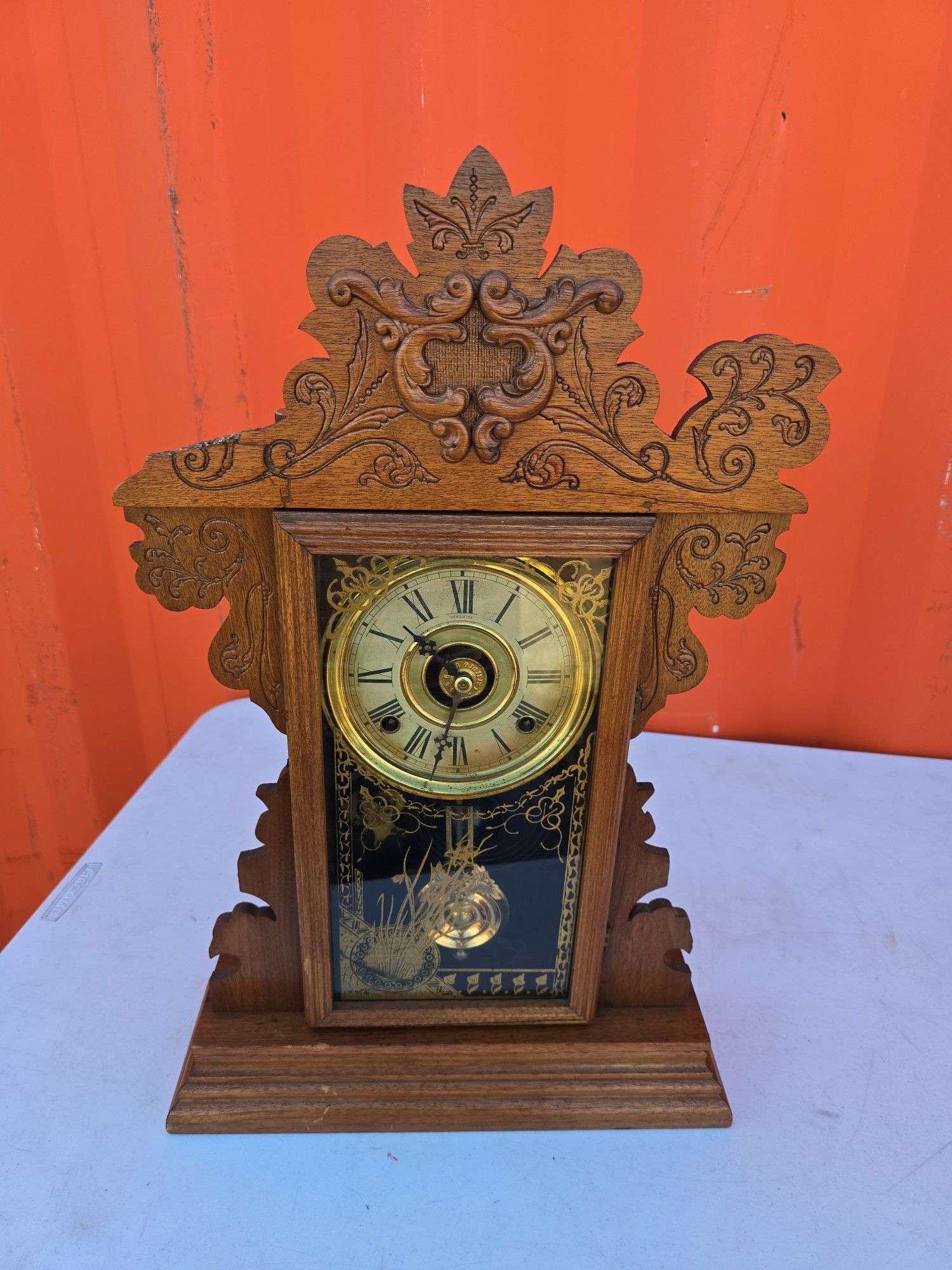 E.N. WELCH 1897 MANTLE CLOCK WORKS - Kaufman Realty & Auctions