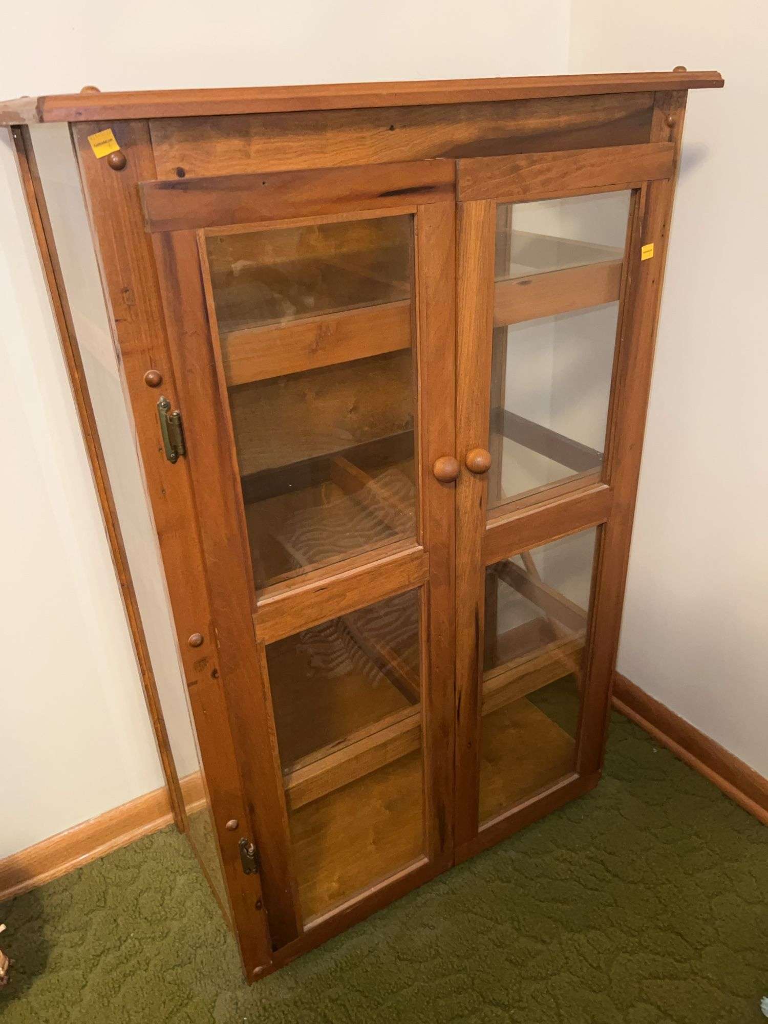 Handmade Wooden Curio Cabinet - Kaufman Realty & Auctions