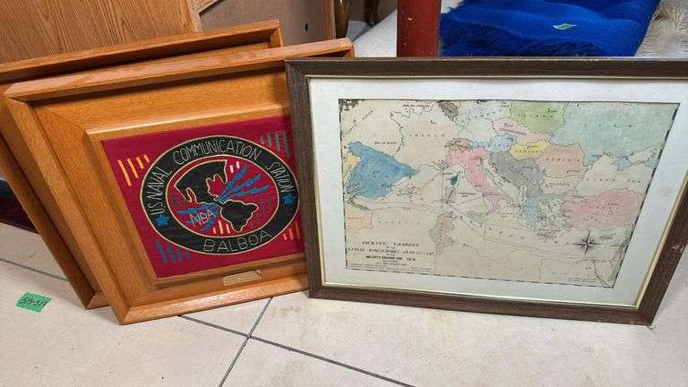 USS Taconic AGC-17 Route Chart & US Naval Communication Station Balboa ...