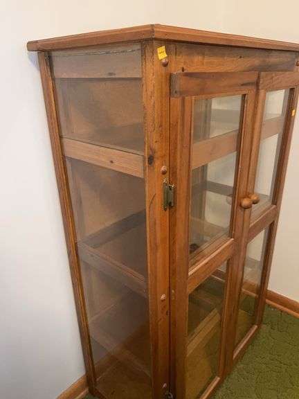 Handmade Wooden Curio Cabinet - Kaufman Realty & Auctions