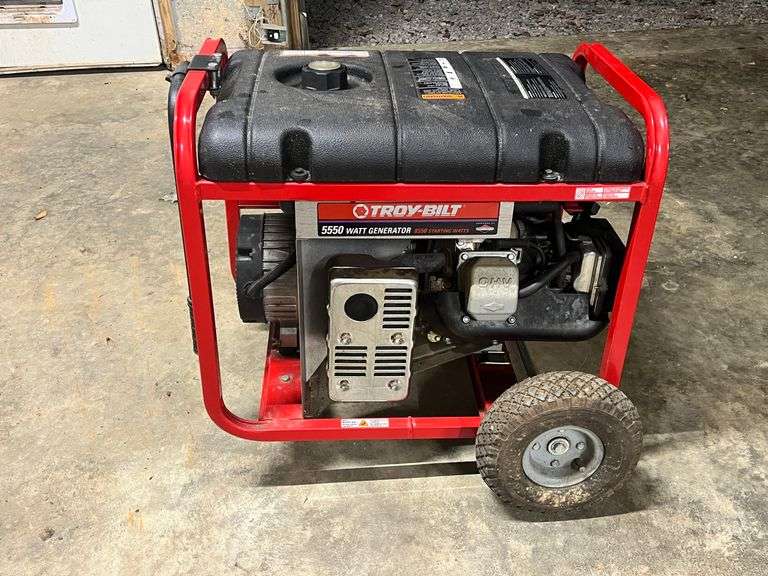 Troy-Bilt 5550 10 HP Generator - Kaufman Realty & Auctions