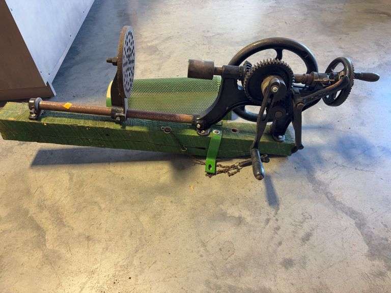Vintage hand crank machine and metal engine cover - Kaufman Realty ...