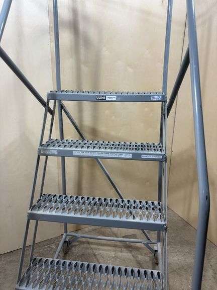 Uline Movable Metal Steps ,80” High - Kaufman Realty & Auctions