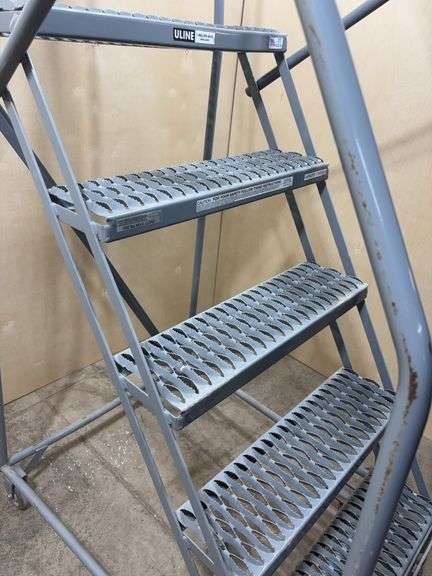Uline Movable Metal Steps ,80” High - Kaufman Realty & Auctions