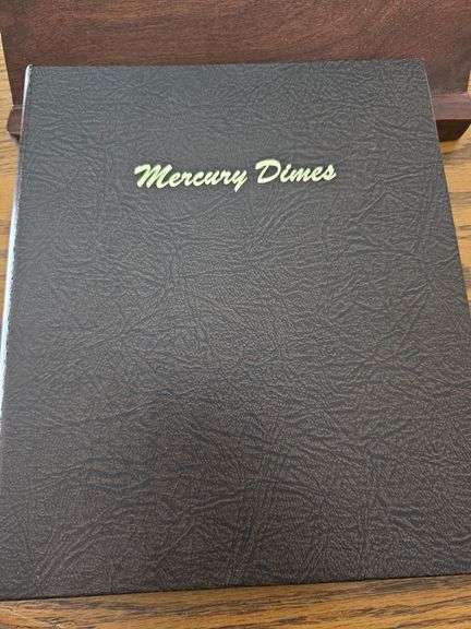 COMPLETE SET MERCURY DIMES IN ALBUM - Kaufman Realty & Auctions
